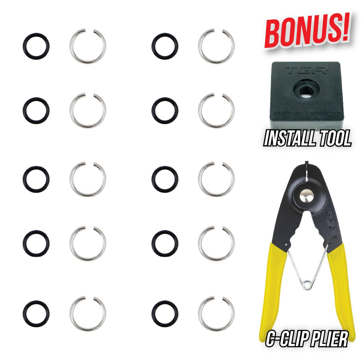 3/8" Impact Wrench Retaining Ring Clip with O-Ring fits Dewalt Type ...