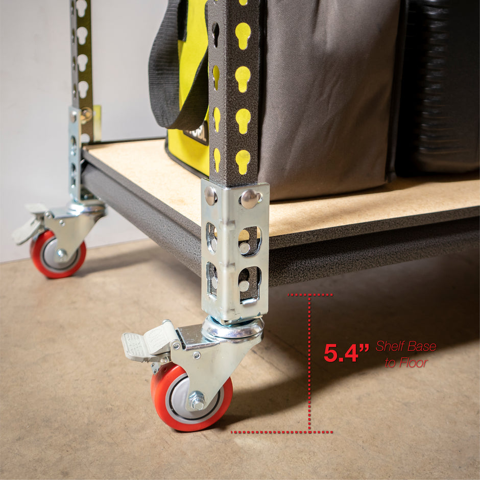 4pc Storage Rack Caster Wheels (Adapts to Boltless Self Locking Shelvi ...