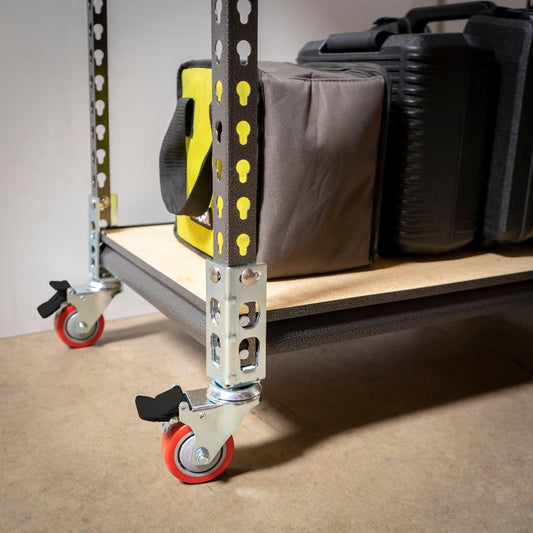 4pc - 3" Storage Rack Caster Wheels (Adapts to Boltless Self Locking S ...