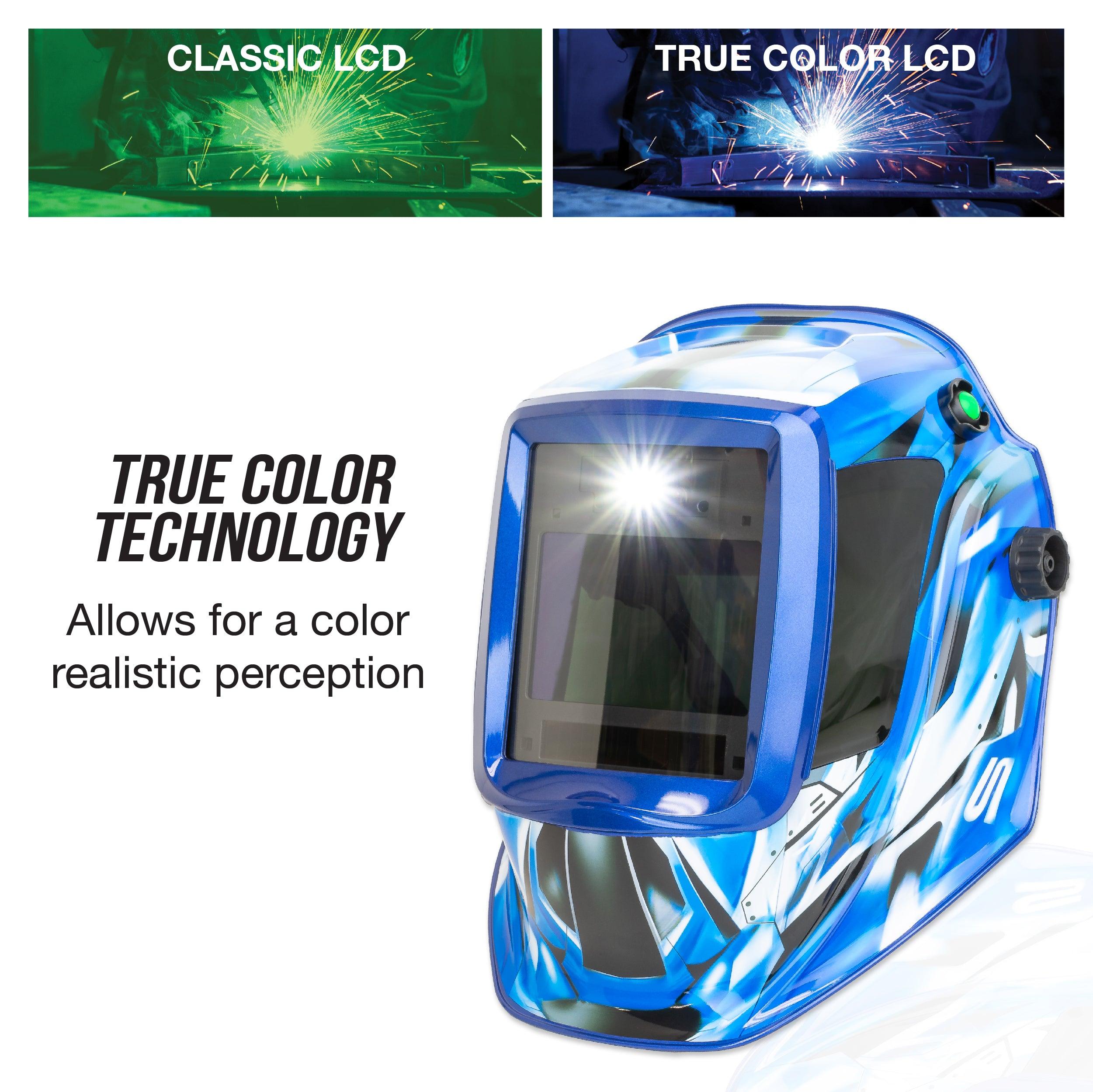 TGR Large View Auto Darkening Welding Helmet with High Power LED Light ...
