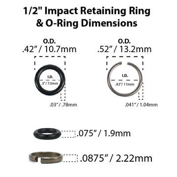 1/2" Impact Wrench Socket Retaining Ring Clip with O-Ring – Tool Guy ...