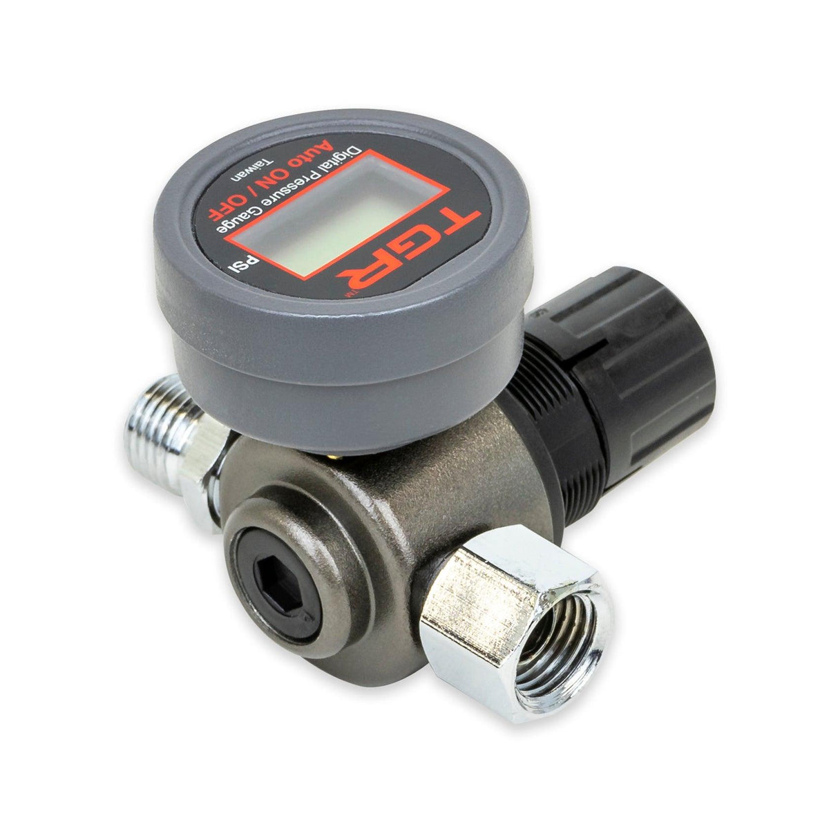 HVLP Spray Gun Air Regulator with Automatic Digital Pressure Gauge and ...